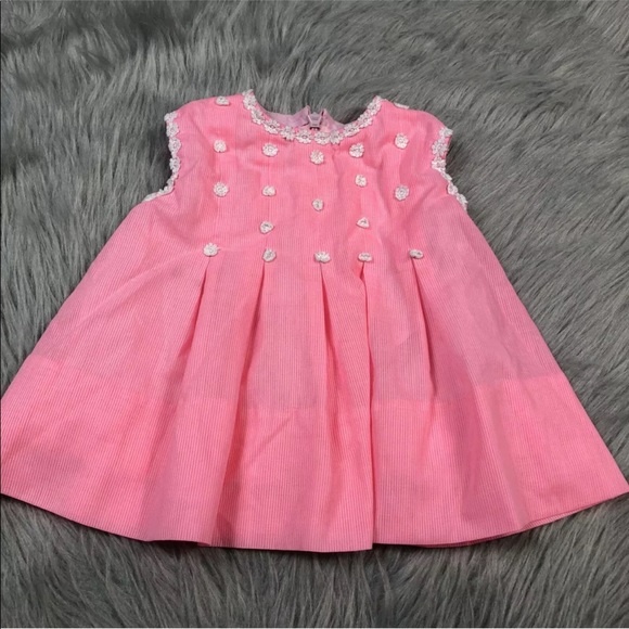 Vintage | Dresses | Vintage Baby Girls 6s Pink Pleated Mod Dress | Poshmark
